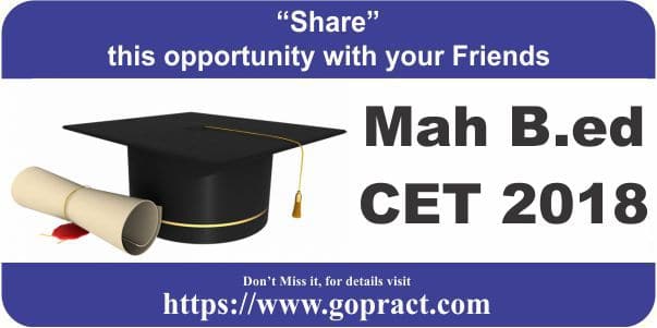 Maharashtra B.Ed. CET - MAH BED CET