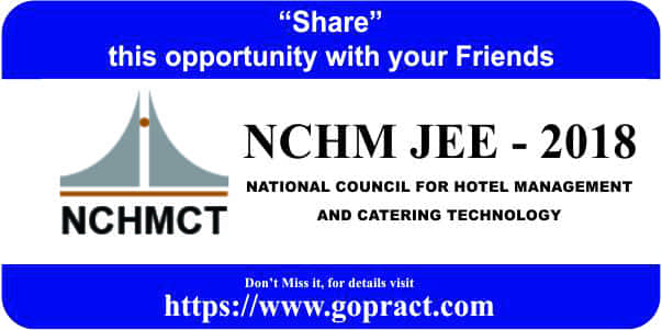 NCHM JEE - 2018 Exam Details